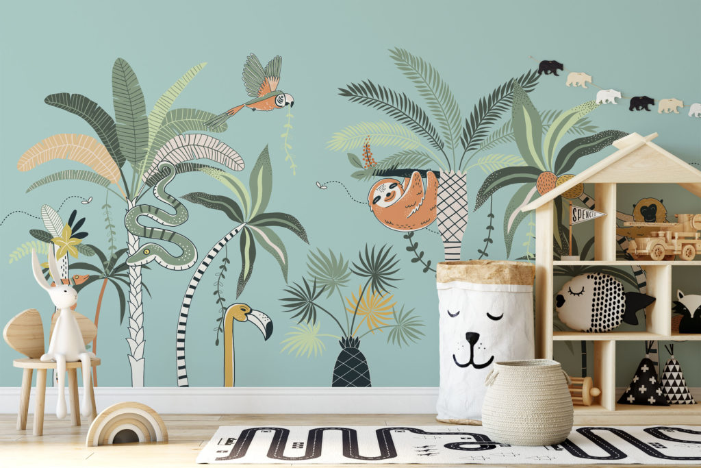 Behang voor kinderen ~ Walloha