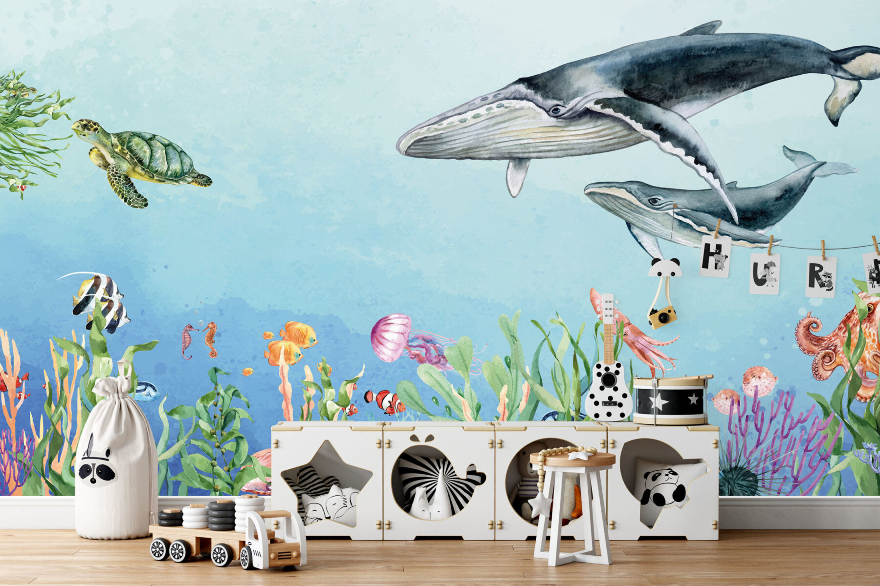Diep in de zee | Oceaan behang voor kinderen ~ Walloha